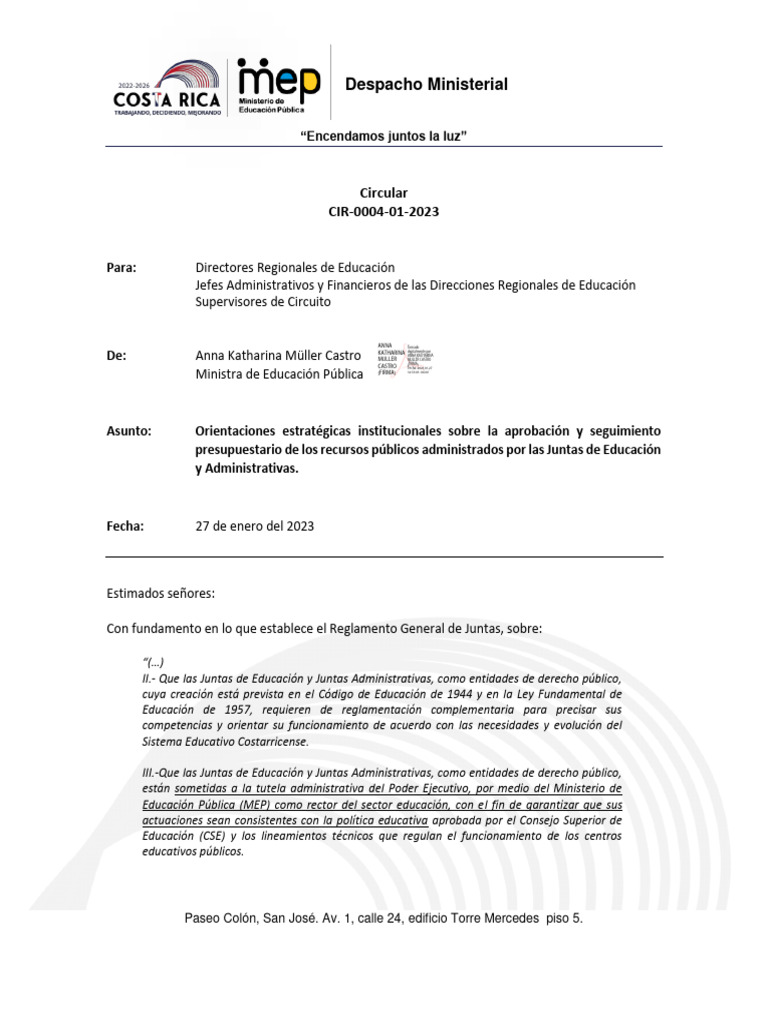 Circular CIR-0004-01-2023 | PDF