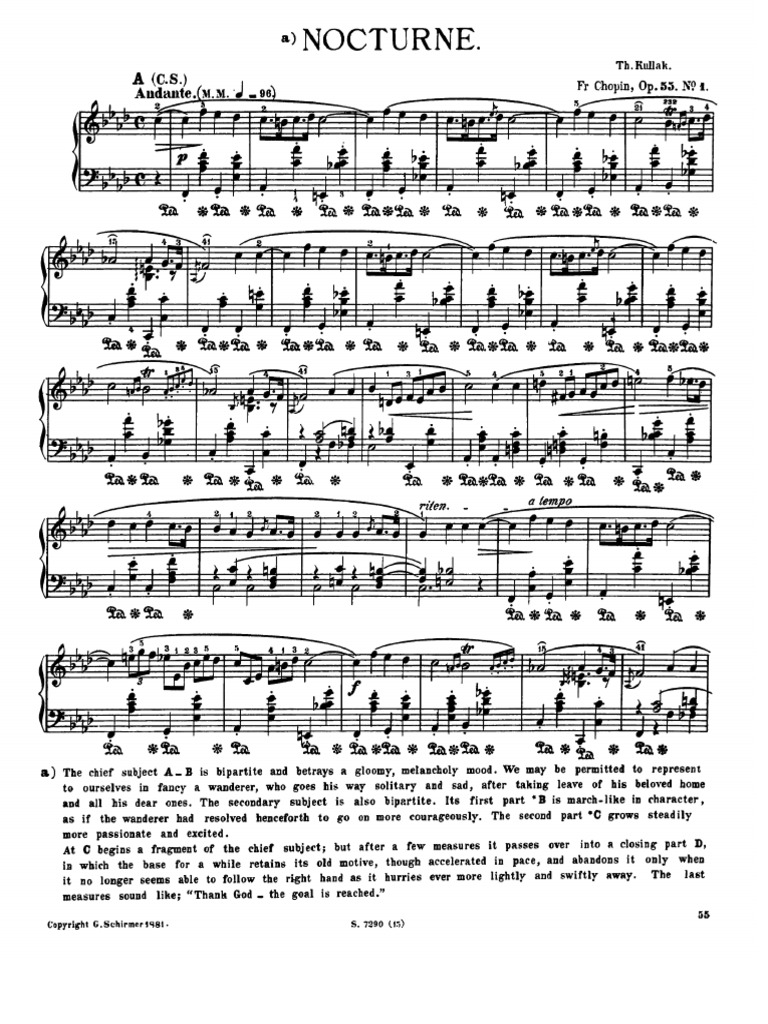 Chopin Nocturne Op 55 N 1 | PDF