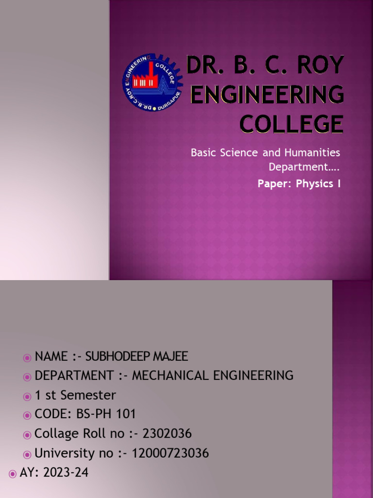 Presentation On Diffraction Pdf