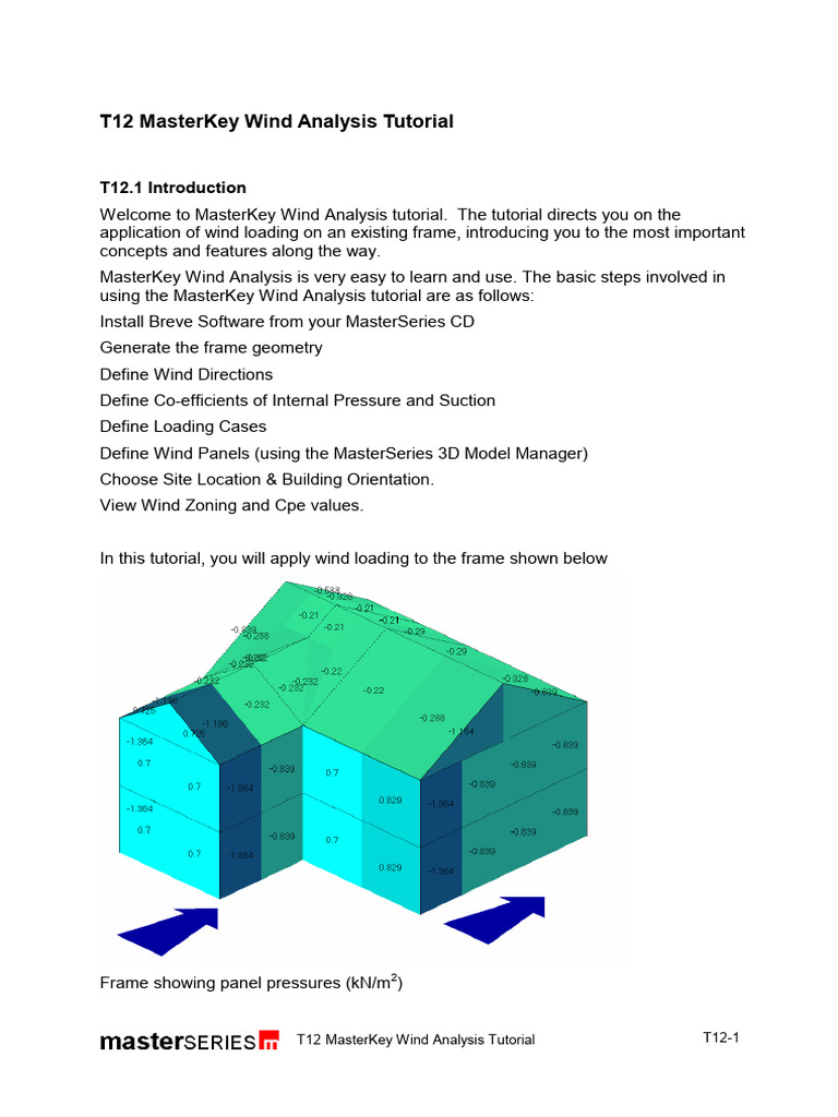 T12 MasterKey Wind Analysis Tutorial | PDF