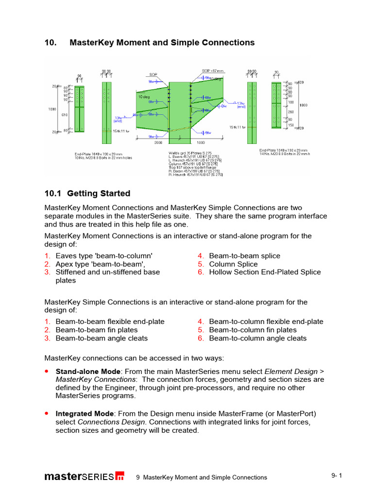 10 MasterKey Connections Design | PDF | Beam (Structure) | Column