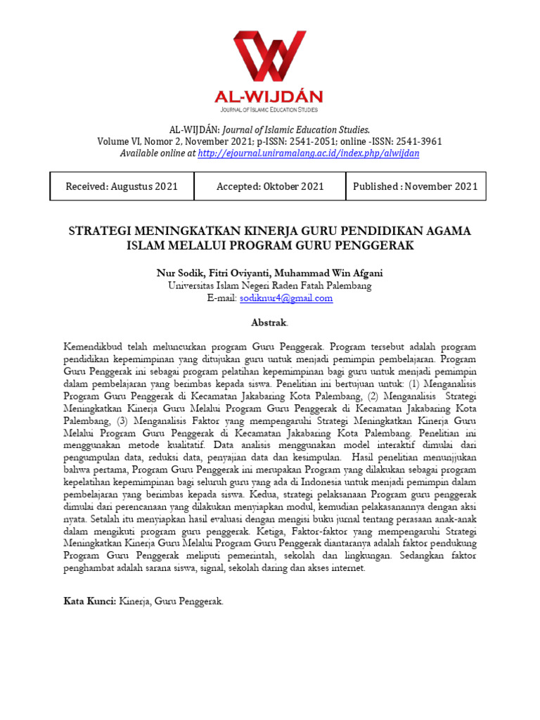 Jurnal Nur Sodik | PDF | Karier & Perkembangan | Pengembangan Diri