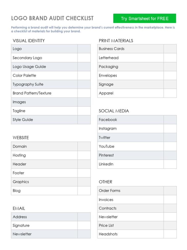 IC Logo Brand Audit Checklist 11210 - PDF | PDF