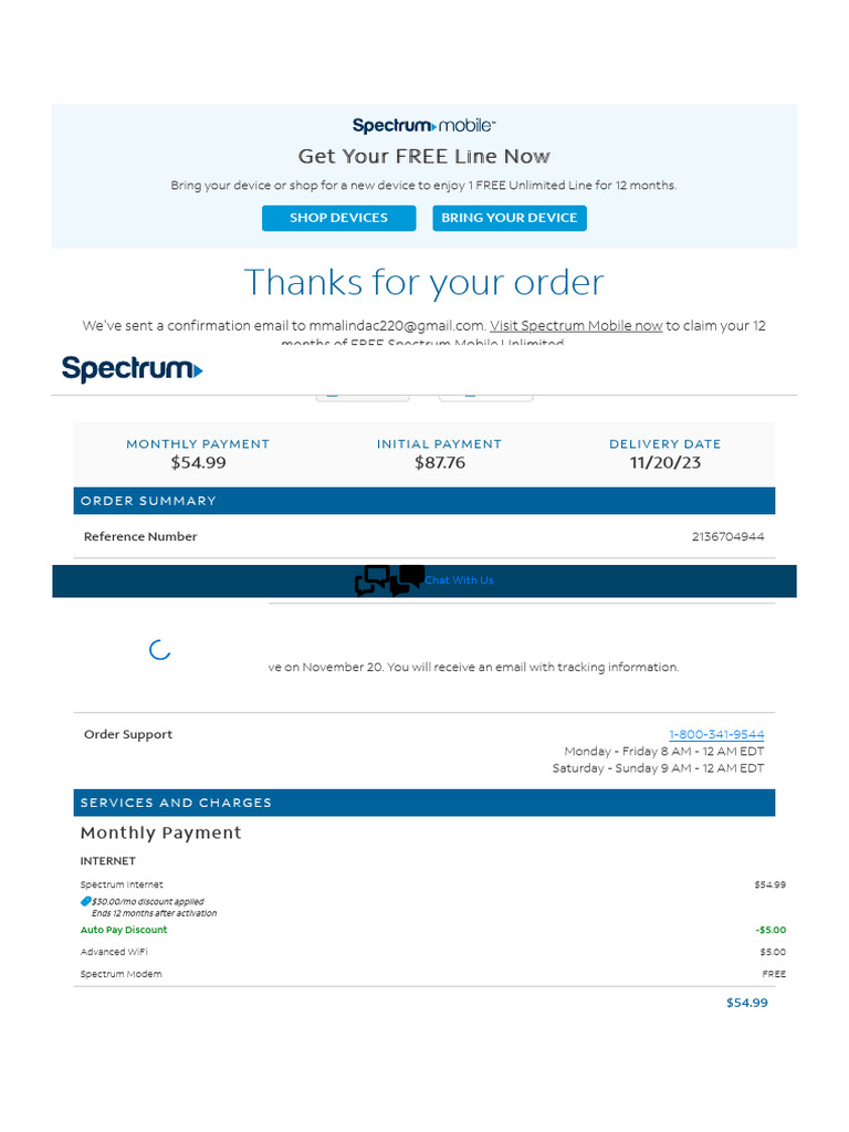 Spectrum® Buy - Confirmation Page | PDF | Internet | Payments