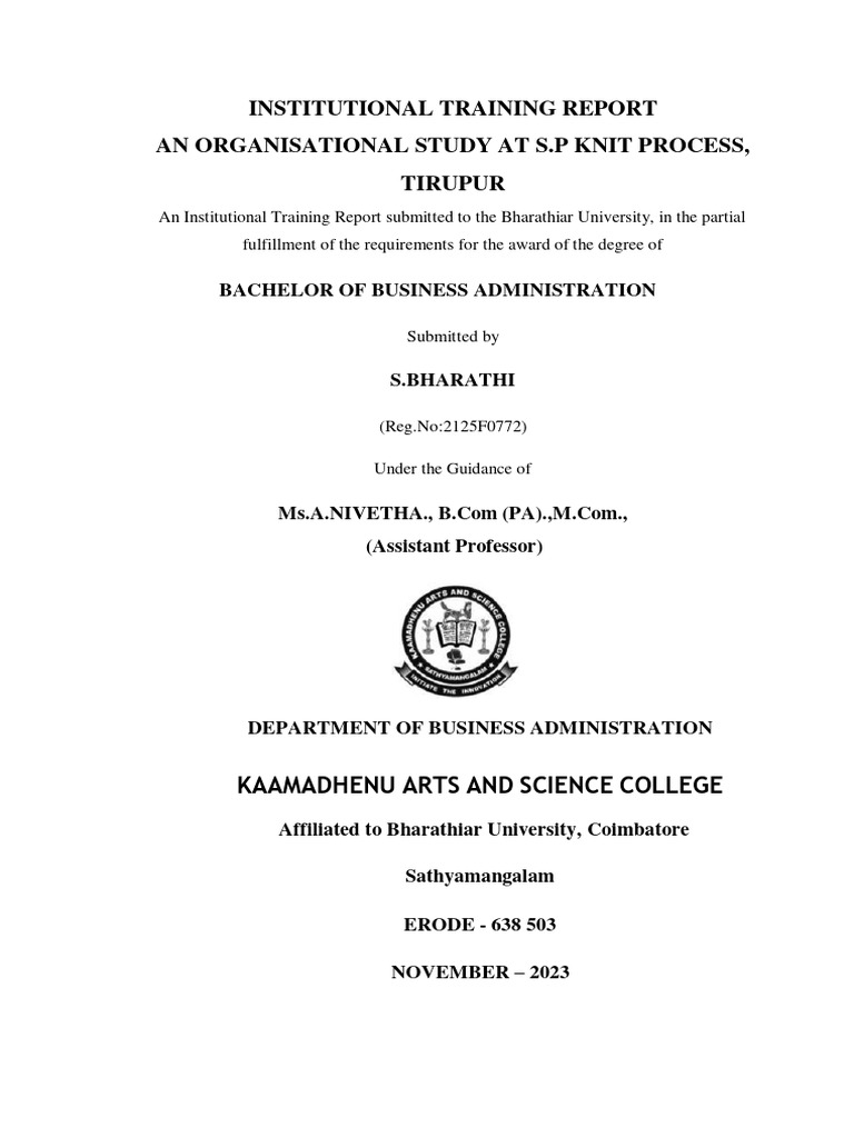 Bharathi Report | PDF