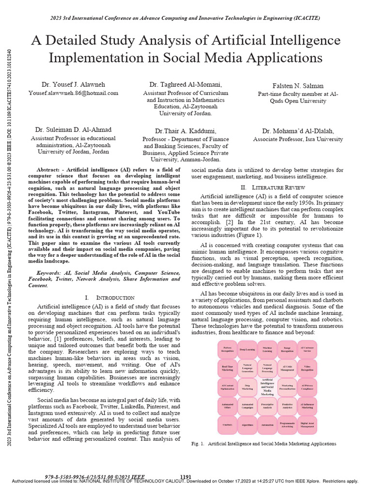 A Detailed Study Analysis of Artificial Intelligence Implementation in ...