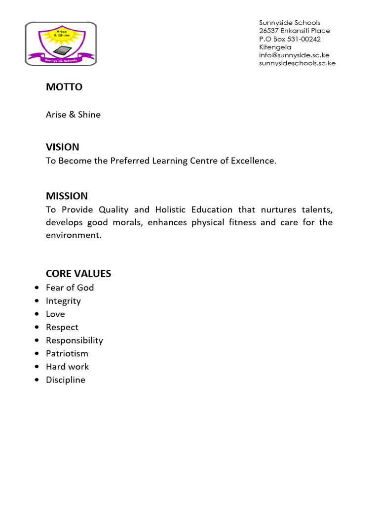 Sunnyside Schools CALLING_LETTERS | PDF