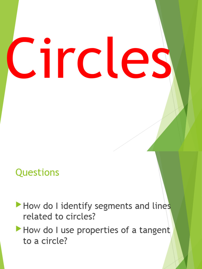 G10 Math Q2 - Week 2 - 3 Angles-and-Arcs-of-Circles-PowerPoint | PDF | Perpendicular | Circle