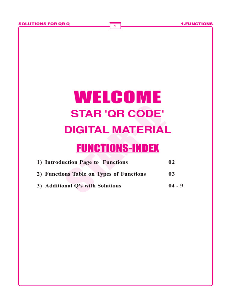 1 Functions | PDF | Function (Mathematics) | Elementary Mathematics