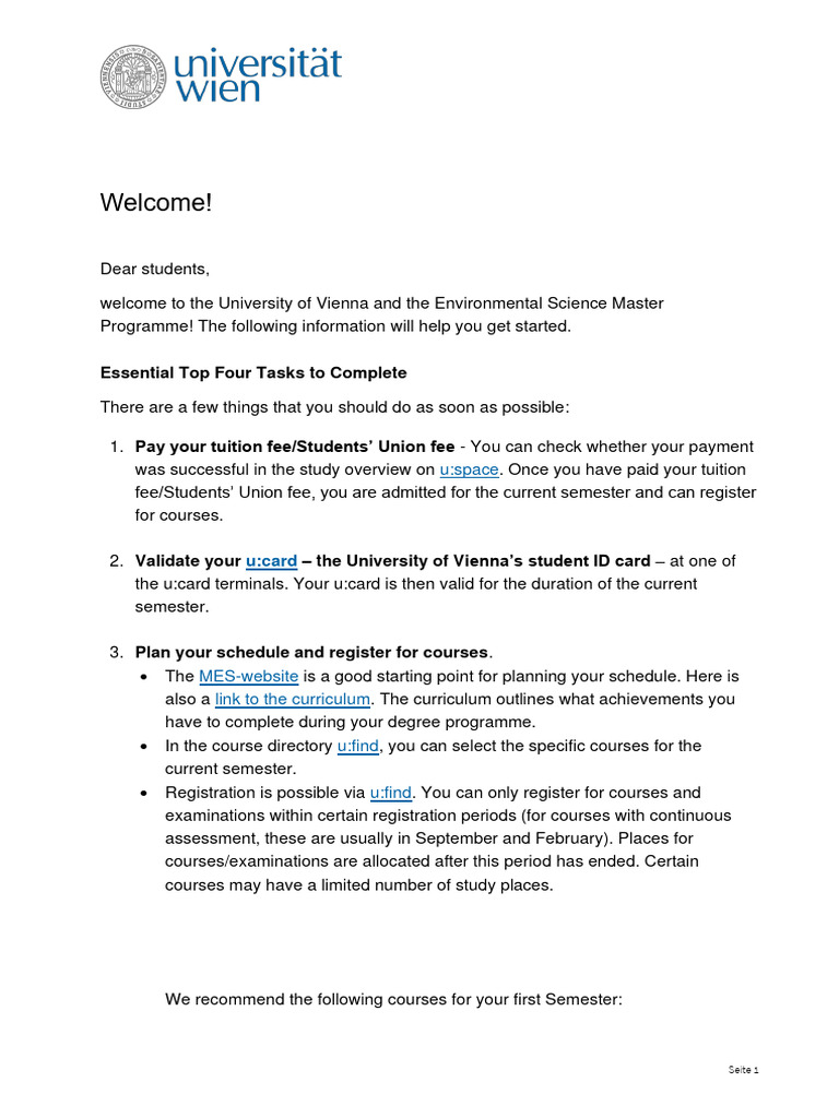 Welcome Letter 2023 | PDF