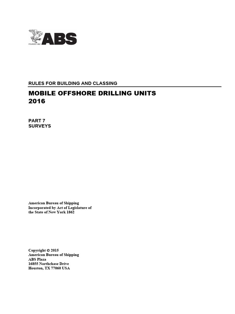 ABS-MODU-Part-7 Modified OR | PDF