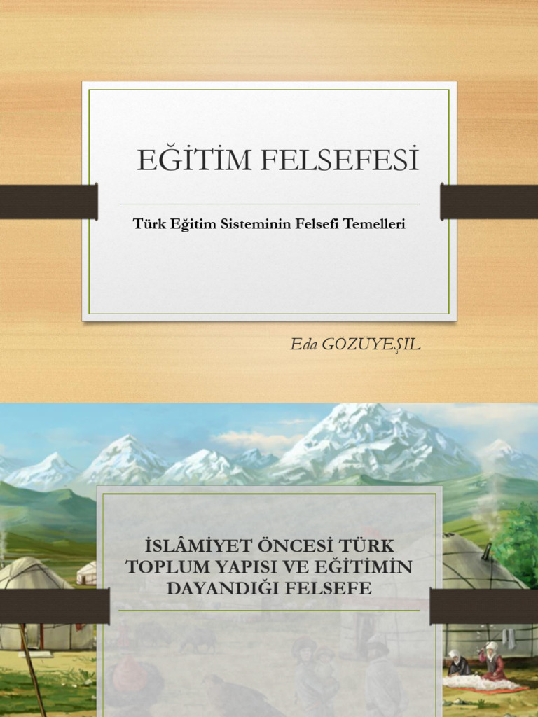 Türk Eğitim Sisteminin Felsefi Temelleri | PDF
