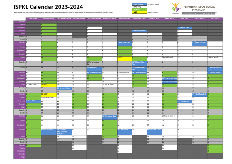 2023-2024 ISP Calendar | PDF | Festival | Observances