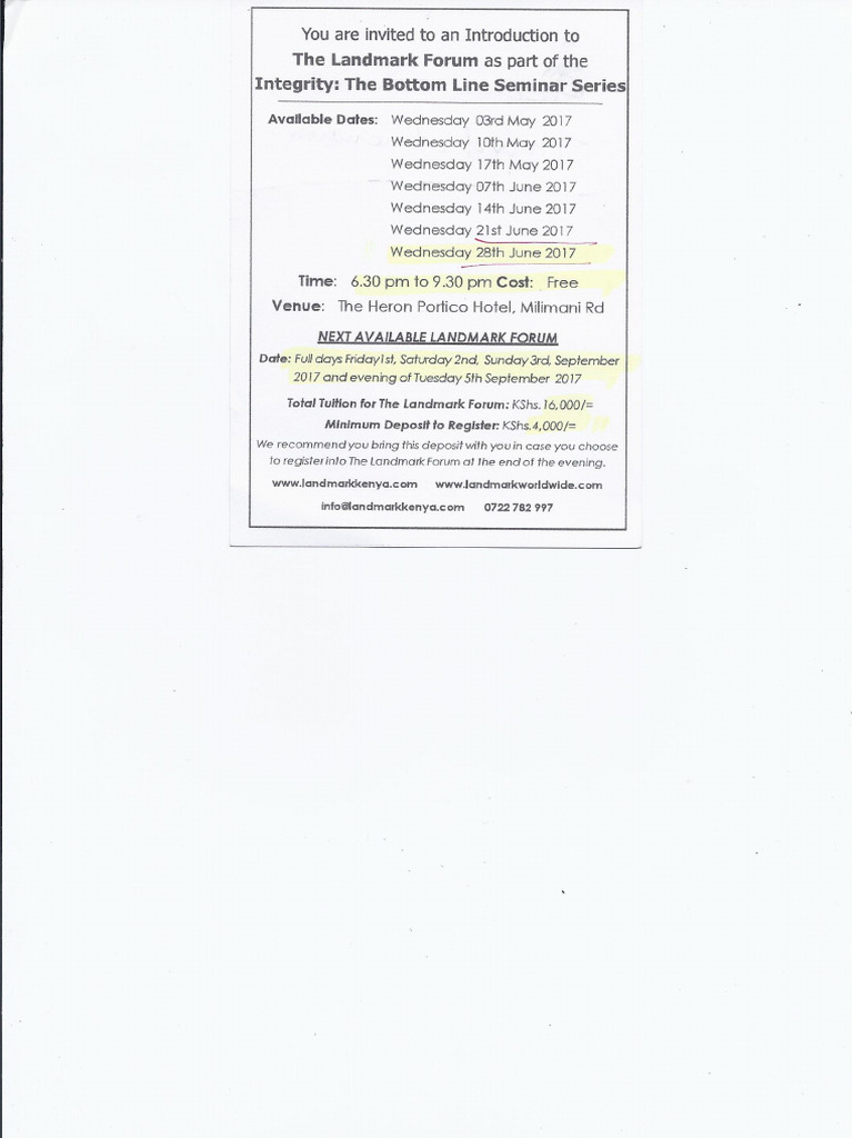 Landmark Program | PDF