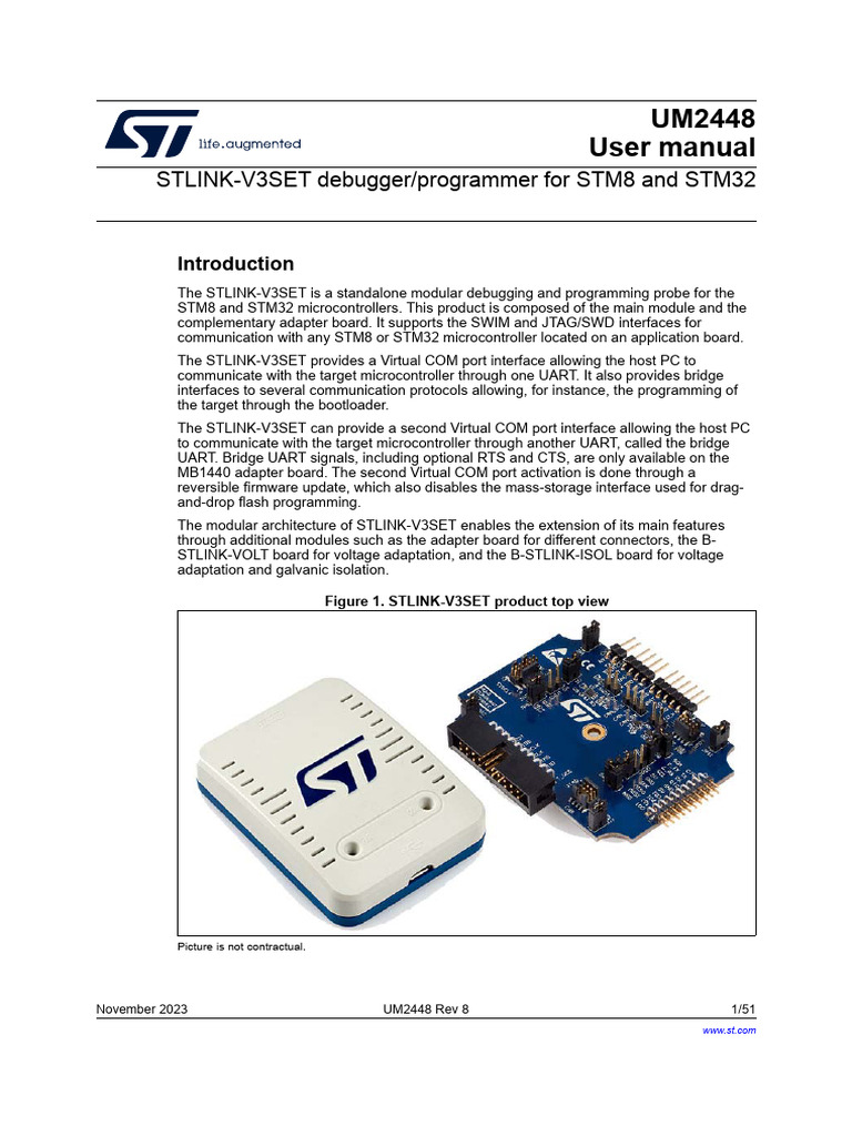 Um2448 Stlinkv3set Debuggerprogrammer For stm8 and stm32 Stmicroelectronics | PDF | Computers ...
