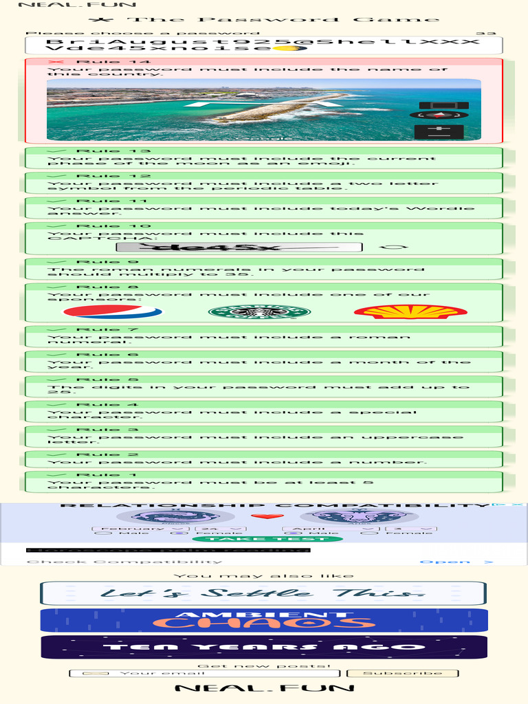The Password Game | PDF