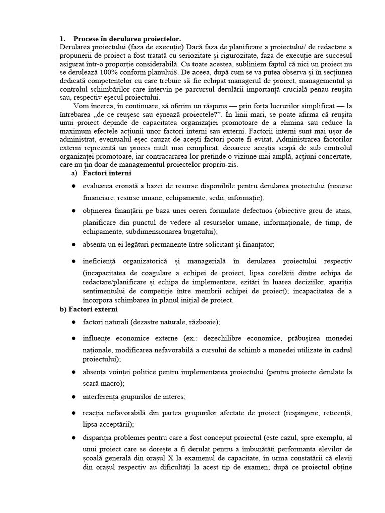 Managementul Proiectelor | PDF