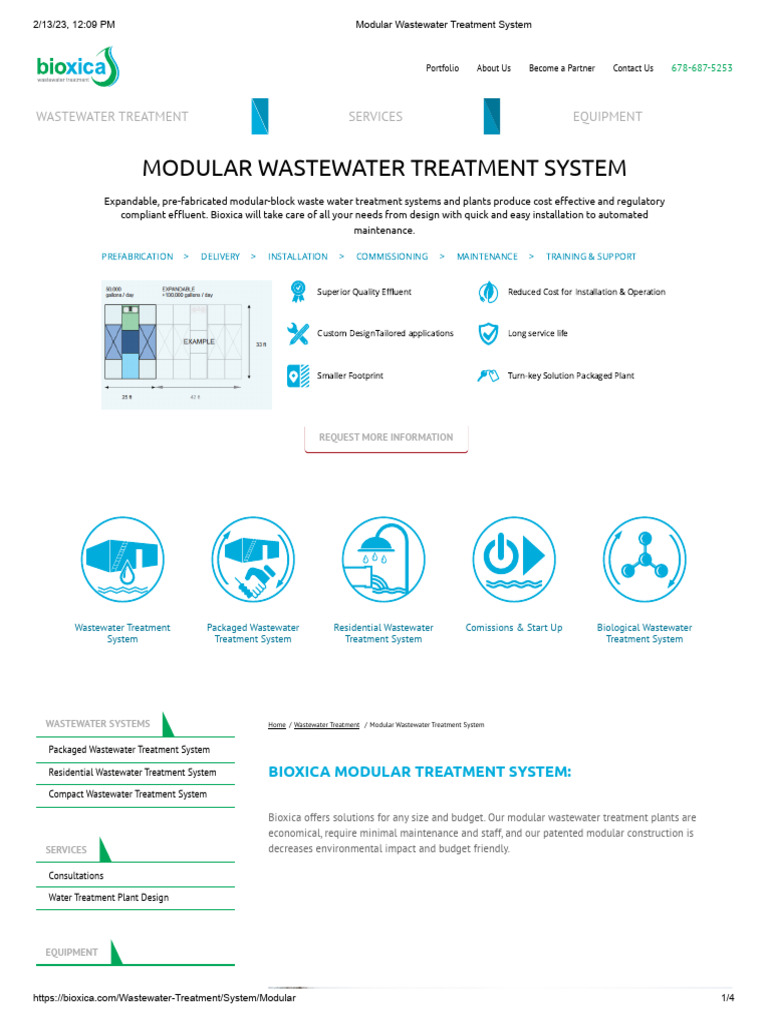 Modular Wastewater Treatment System | PDF