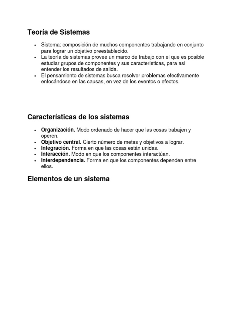 Tema 2 Teoria de Sistemas | PDF | Sistema | Teoría de sistemas