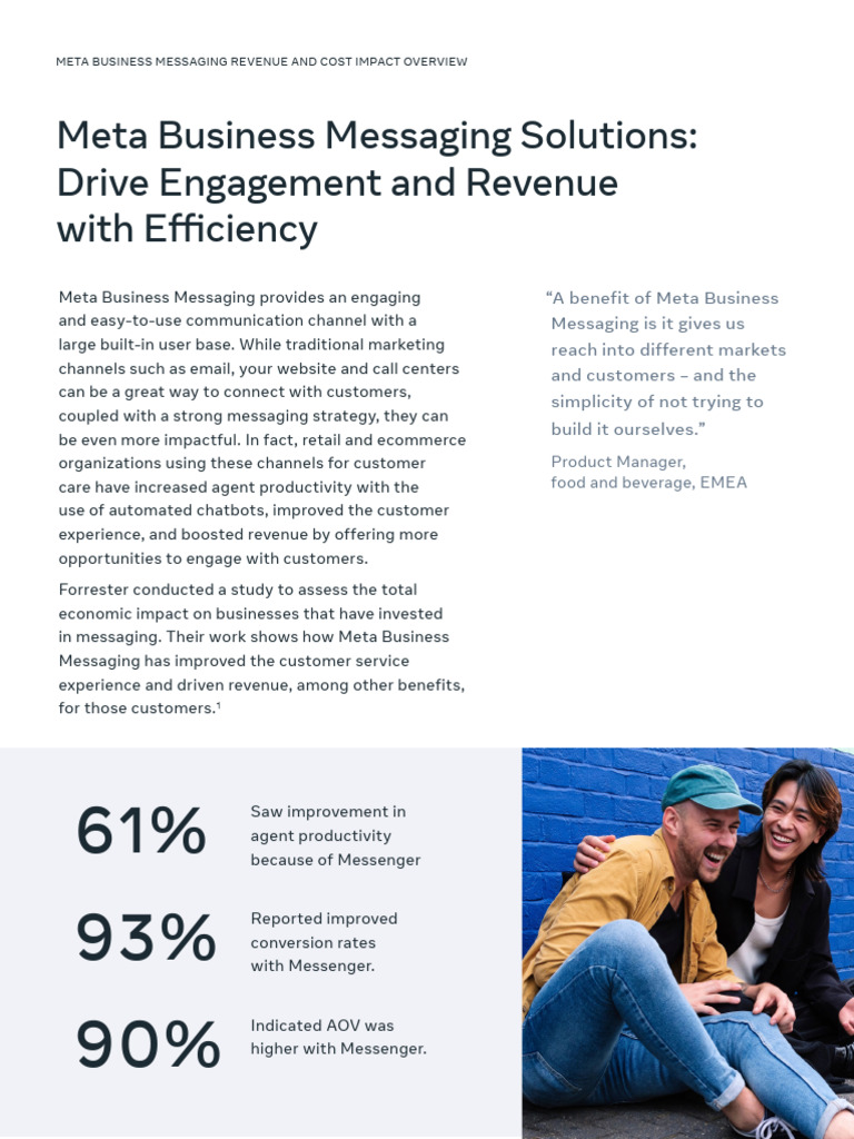 Meta Messaging Boosts Revenue & Efficiency | PDF | Customer Experience ...