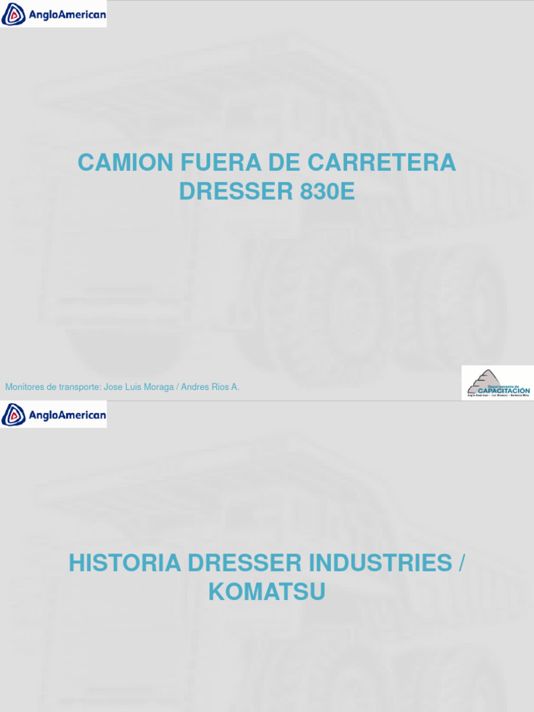 Historia del Camión Dresser 830E | PDF | Camión | Motor eléctrico