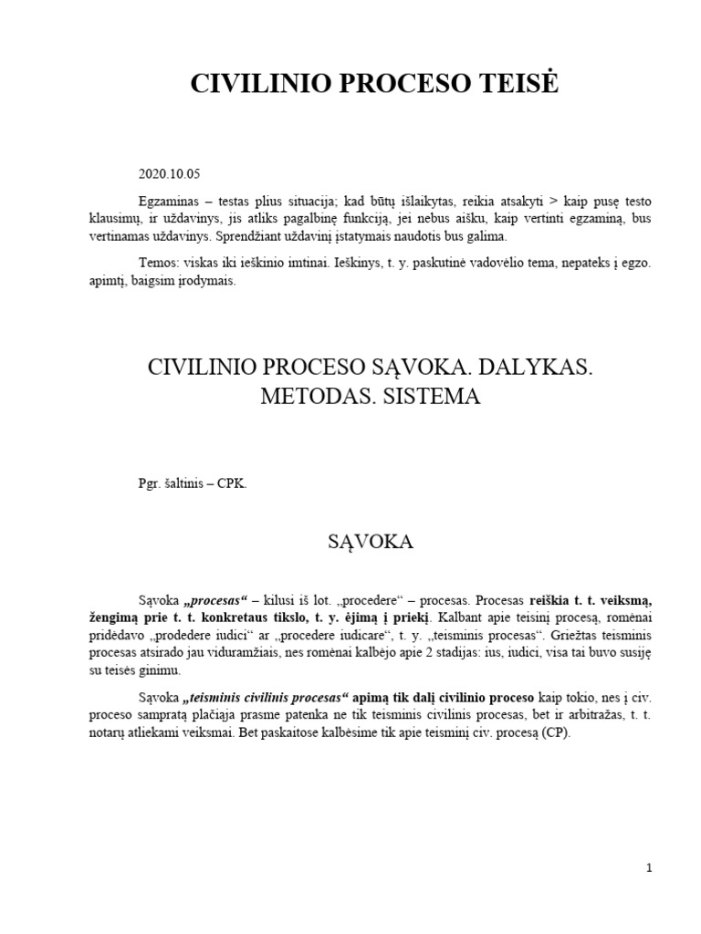Civilinio Proceso Teisė | PDF