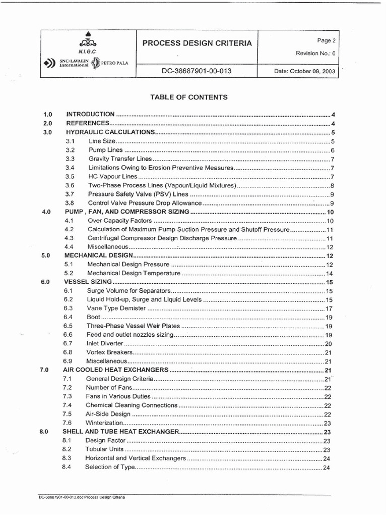 Process Design Criteria | PDF