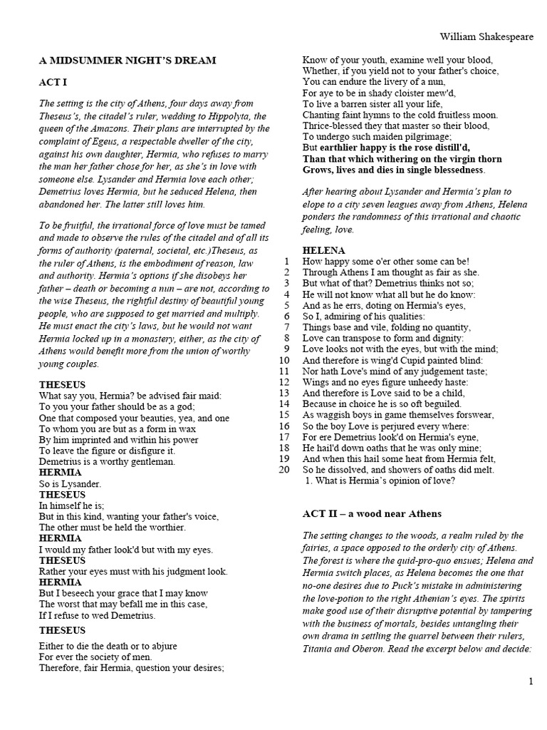 A Midsummer Night | PDF | A Midsummer Night's Dream