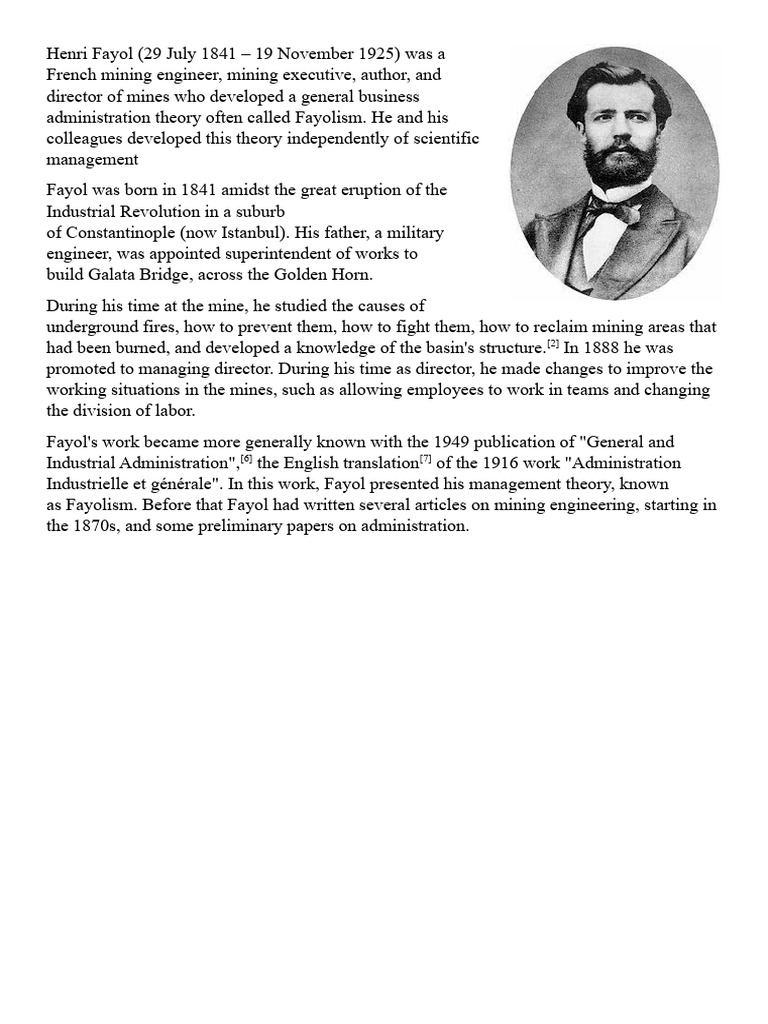 Henri Fayol | PDF