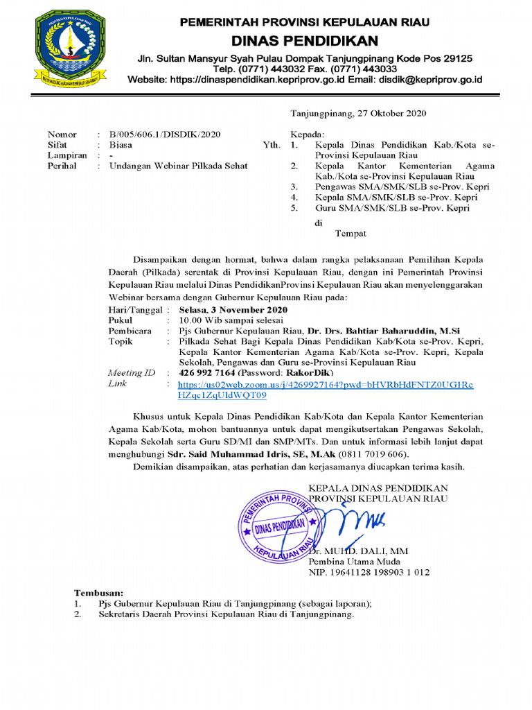 Undangan Webinar 3 November 2020 Fix | PDF