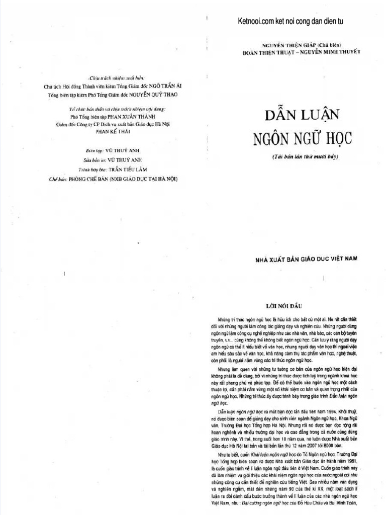 Dan Luan Ngon Ngu Hoc Nguyen Thien Giap | PDF