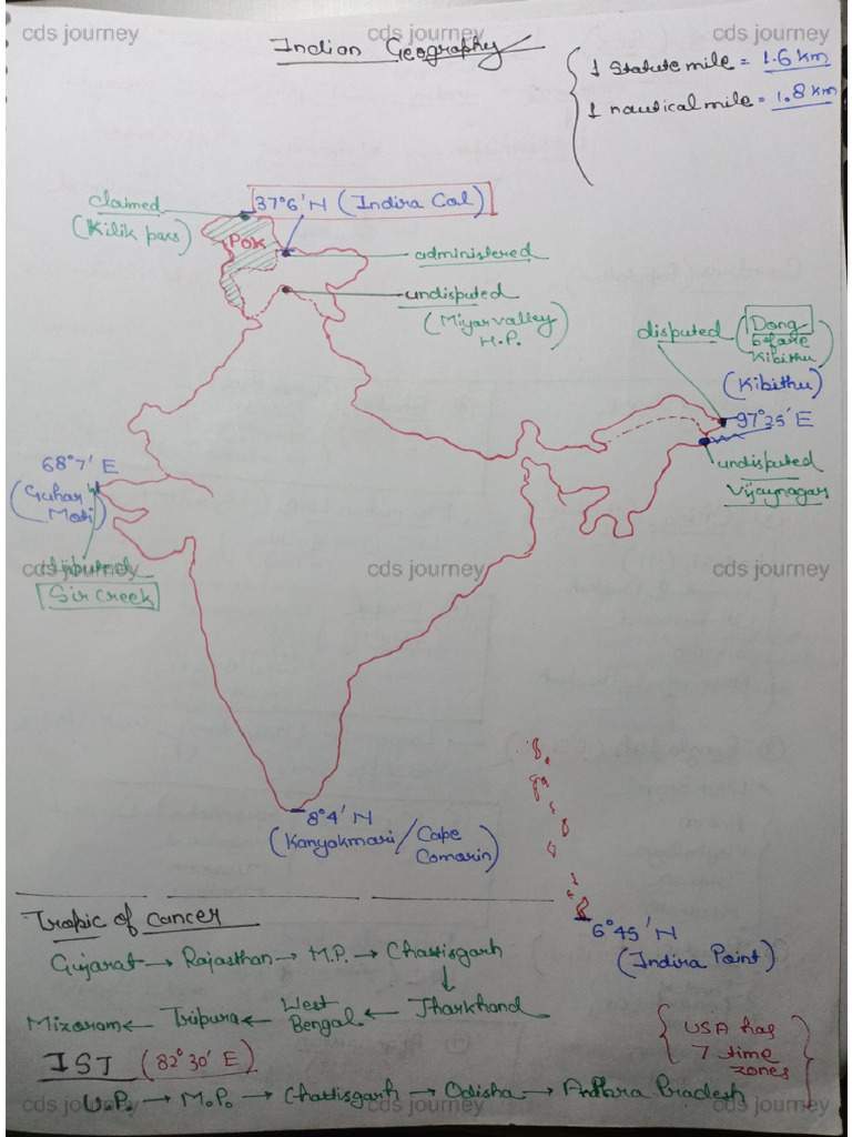 Indian Geo Notes For CDS & NDA | PDF