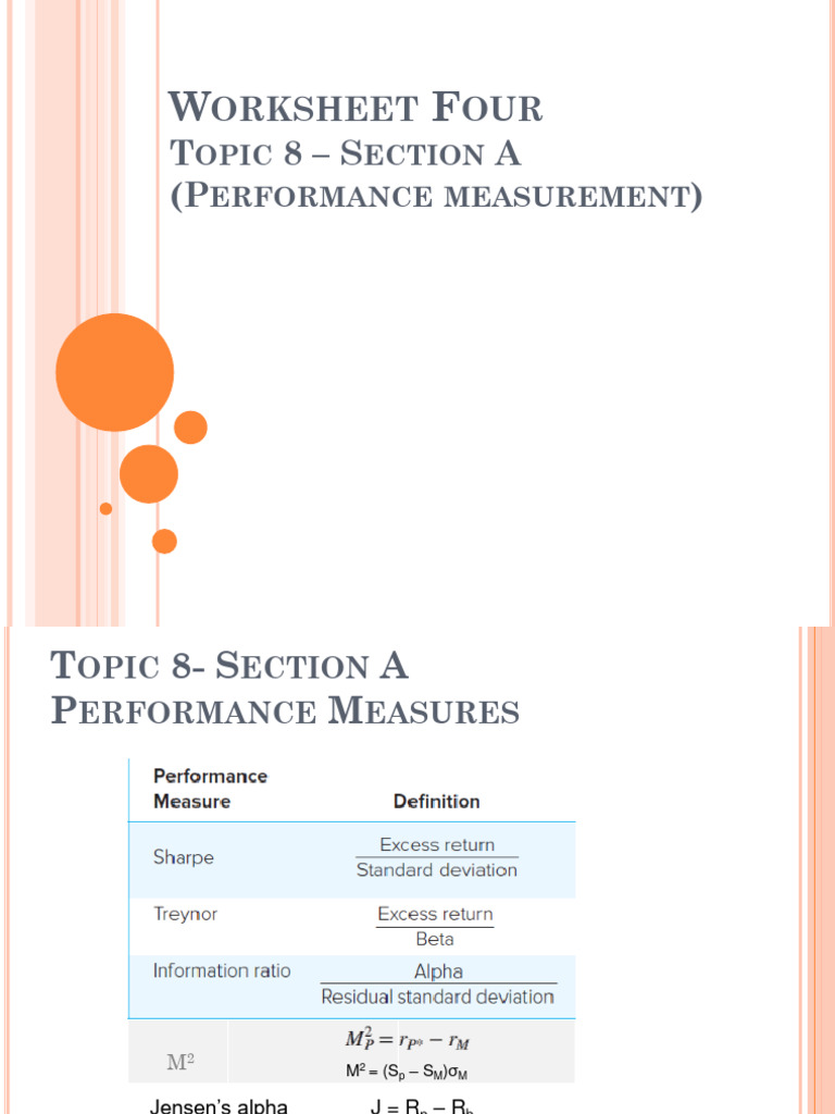 Worksheet 4 - Ans - Performance Measurement Section A | PDF