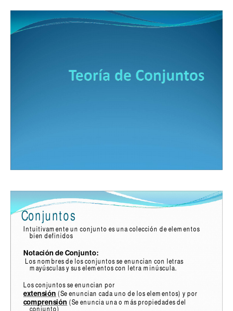 Teoría de Conjuntos | PDF | Conjunto (Matemáticas) | Objetos matemáticos