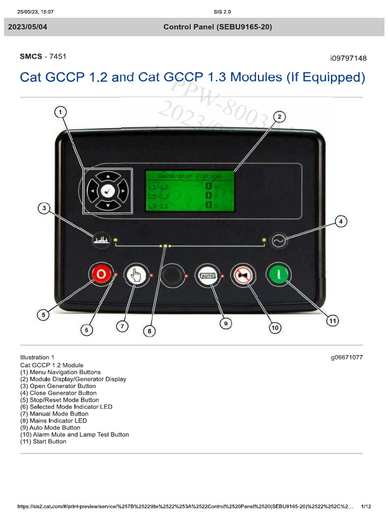 Cat GCCP1,2 1.3 (Deepsea6320 CAT) | PDF