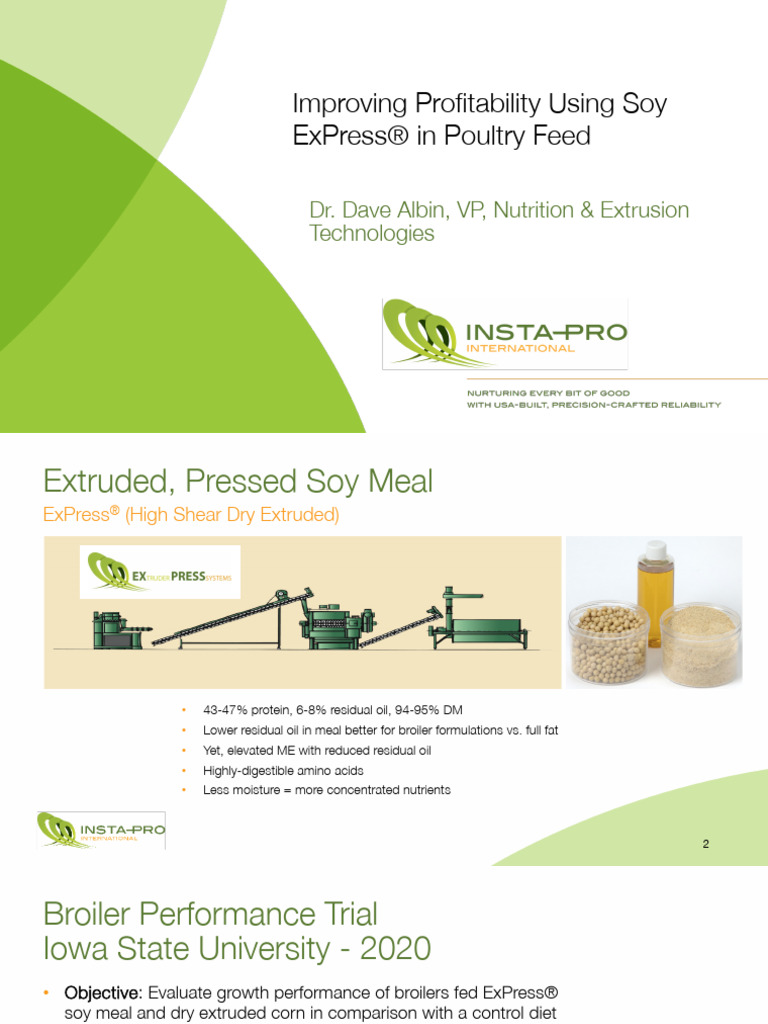 Dave 2 - Improving Profitability Using Soy Express in Poultry Feed ...