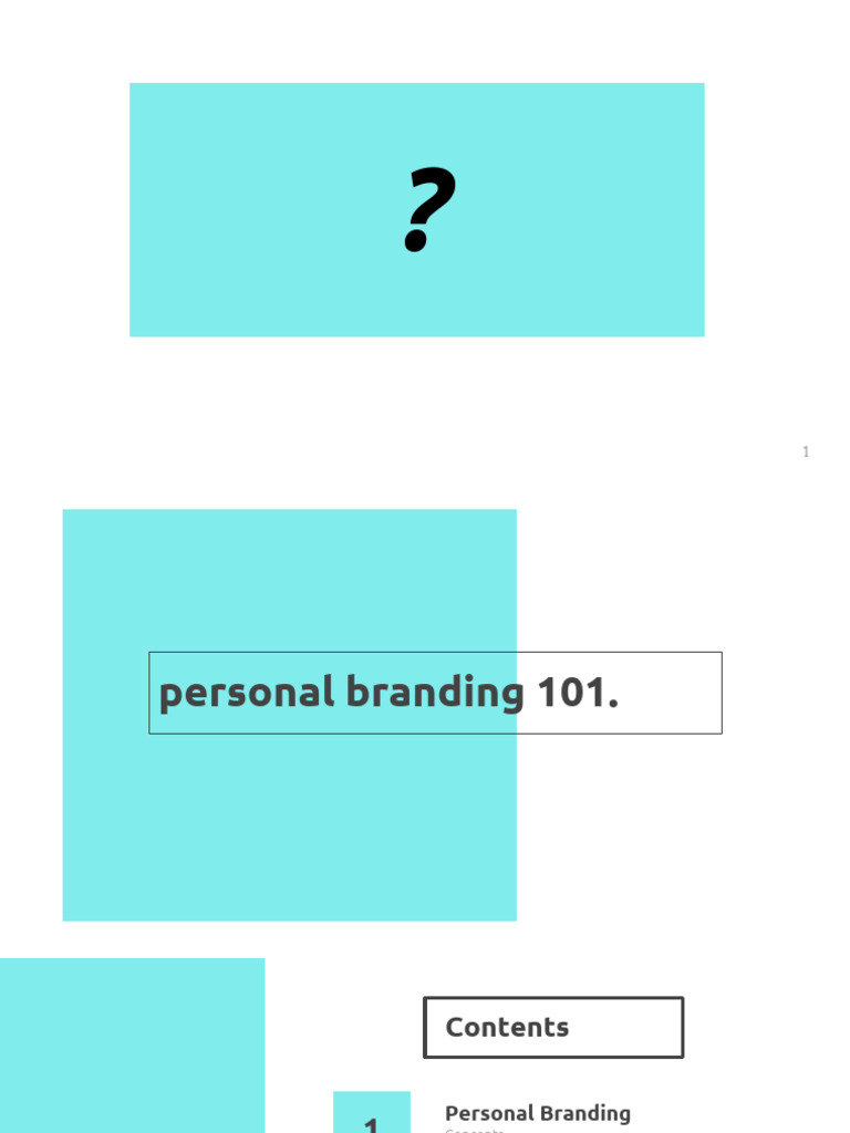 Personal Branding Guide & Strategies | PDF | Brand | Marketing