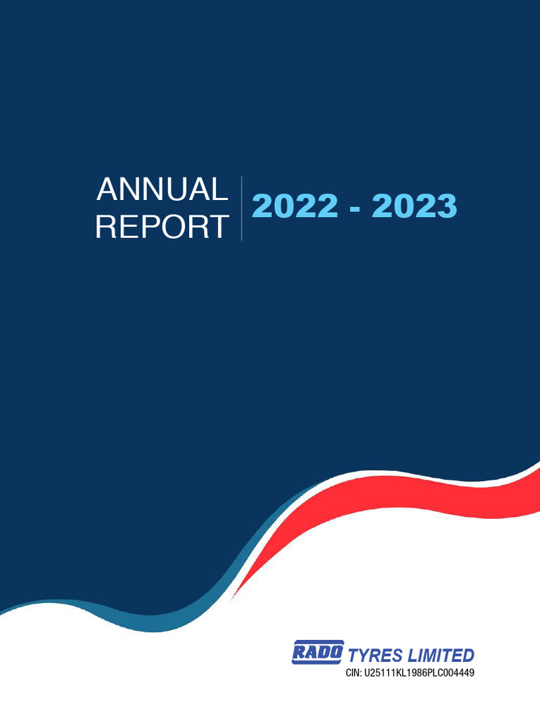 Annual Report Rado Tyres Limited 2022 2023 Final Website | PDF