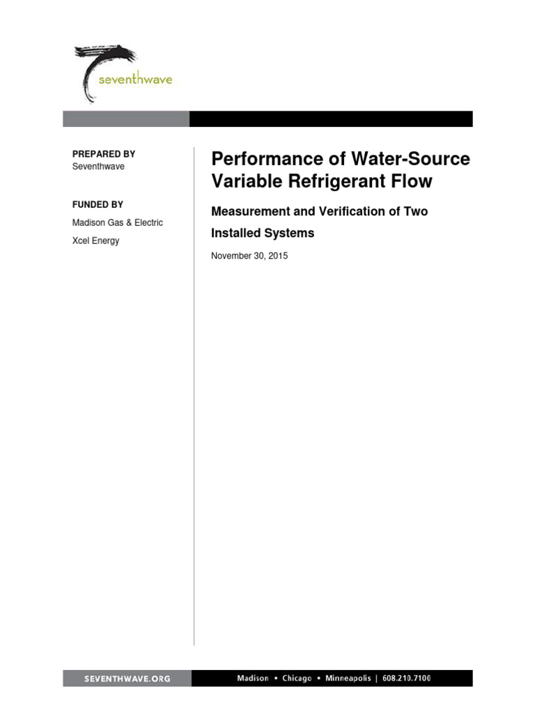 Water Source VRF 2015 | PDF