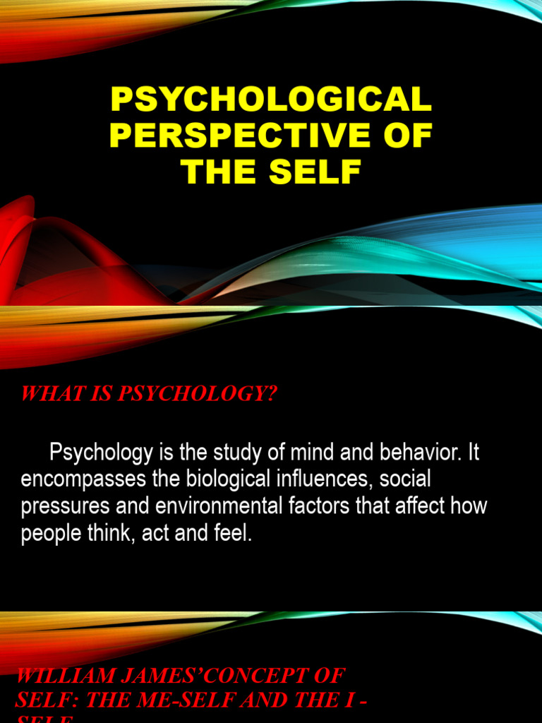 Psychological Perspective of The Self | PDF | Philosophy | Science ...