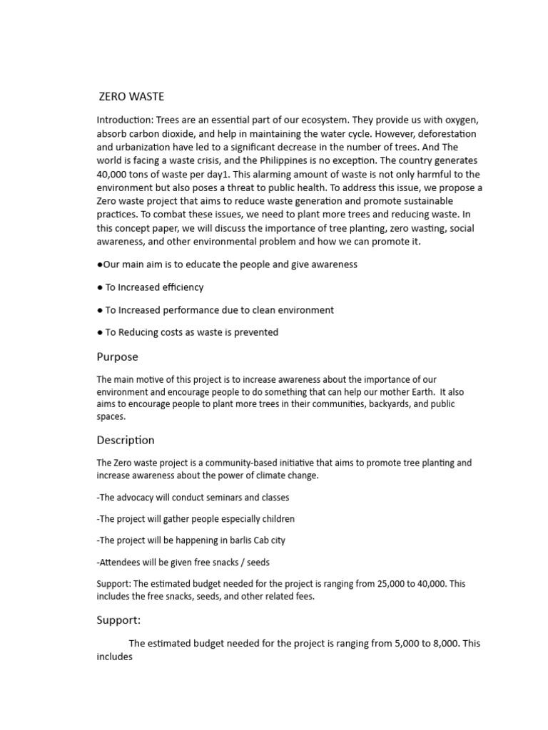 Zero Waste | PDF | Waste | Trees