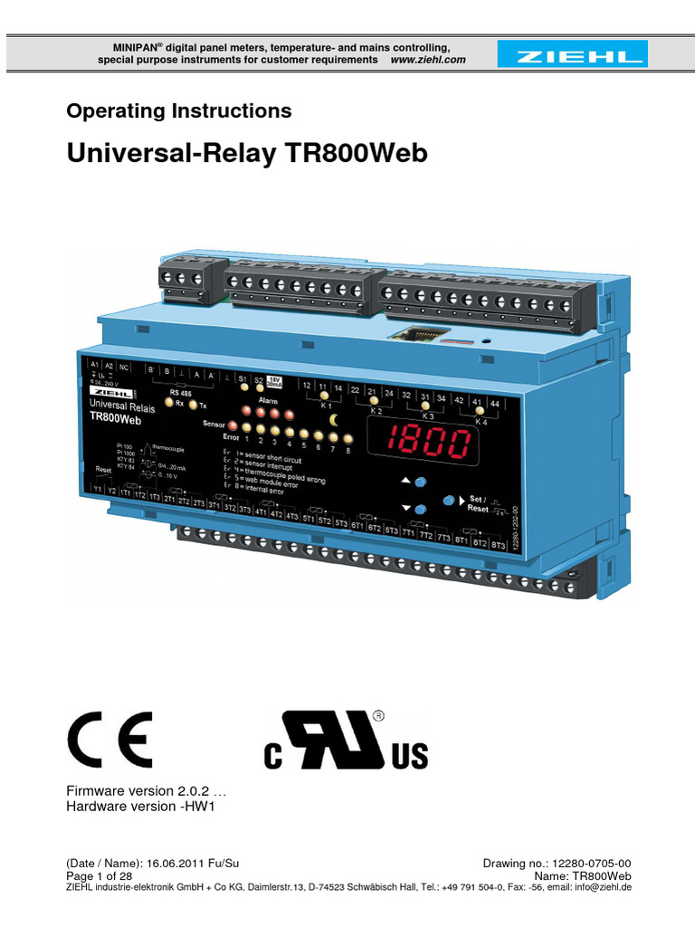 7XV5662-7AD10 Manual TR800 Ziehl 12280-0705-00 en | PDF