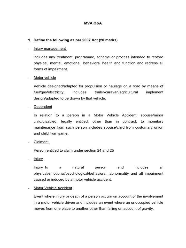 MVA QA | PDF
