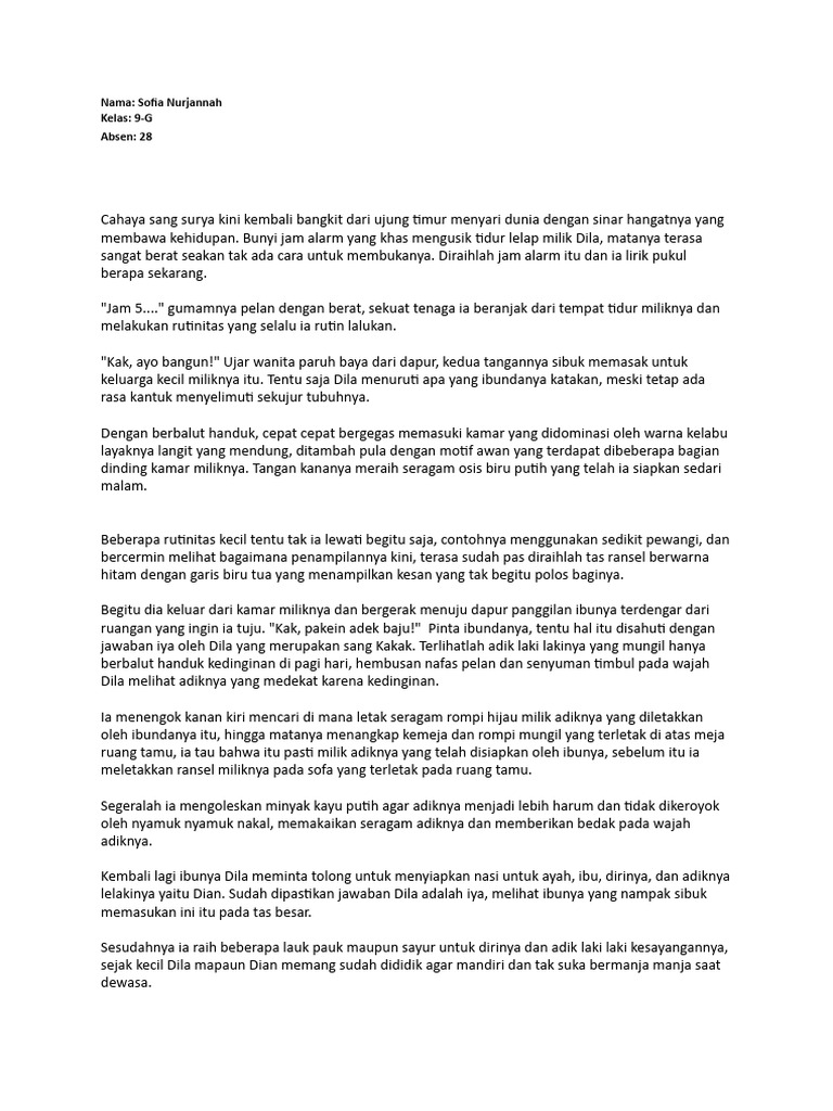 Nama: Sofia Nurjannah Kelas: 9-G Absen: 28 | PDF
