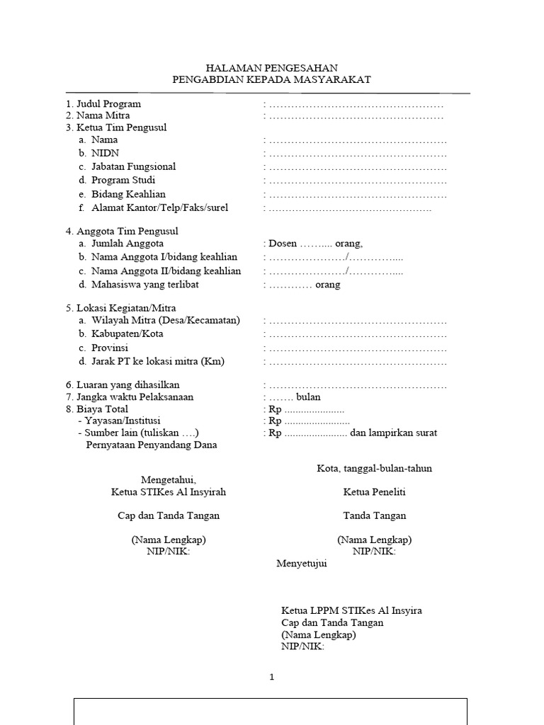 Template Proposal PKM | PDF