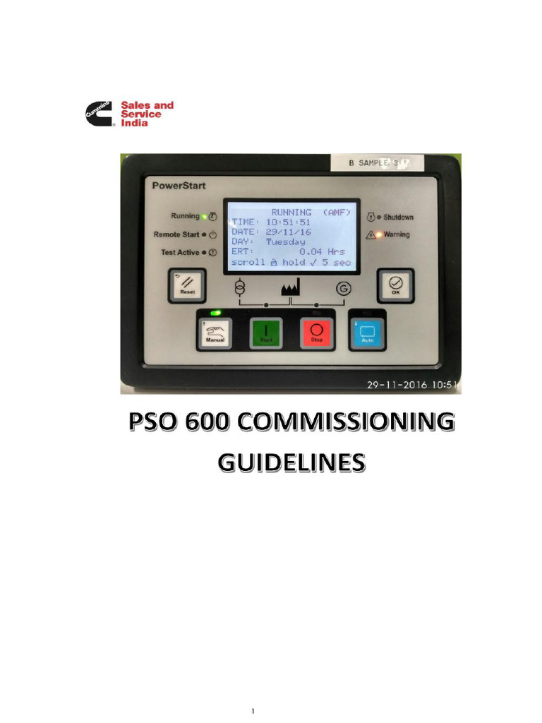 PSO 600 Commissioning Guidelines Ver 1 0 - 1 | PDF