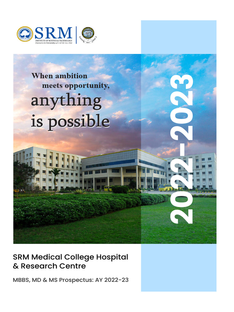 SRM Mbbs Brochure | Download Free PDF | Doctor Of Medicine | Medical School