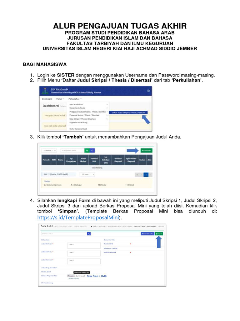 Alur Pengajuan Judul Skripsi Prodi PBA - Ganti | PDF | Bisnis | Komputer