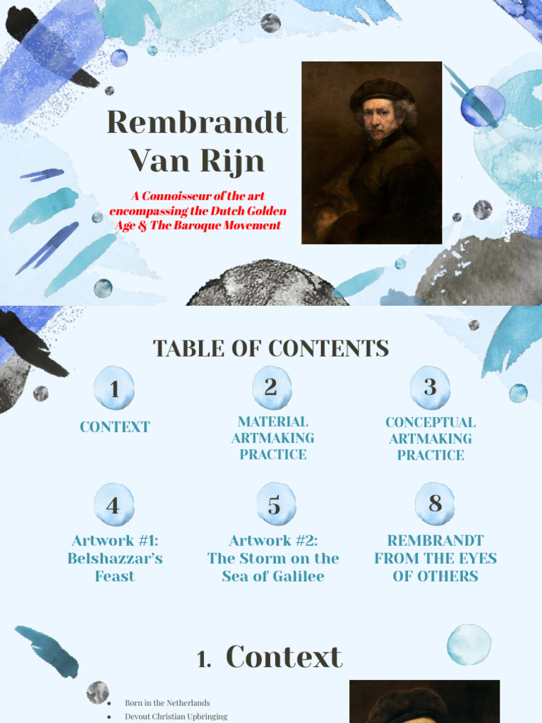 Art Assessment Task 1 - Multimedia Presentation | PDF | Rembrandt ...