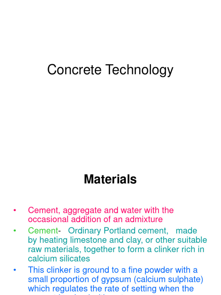 Concrete Technology | PDF | Cement | Concrete